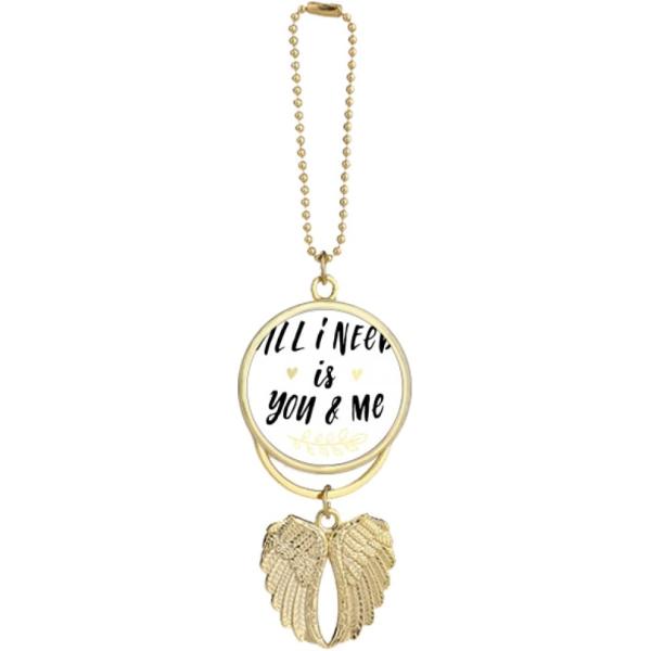 商品名私は必要なすべてのあなたと私の引用 エンジェルウイングペンダントAll I Need is You and Me Quote Car Keychain Angel Wing Pendantブランド：DIYlab商品サイズ：Medium...