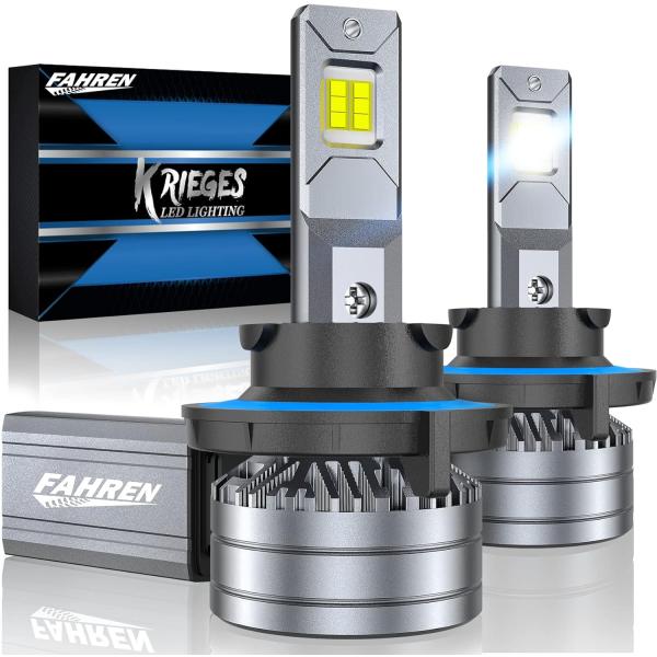 商品名Krieges Fahren H13/9008 LEDヘッドライト電球 120W 20000LM 600%明るい LEDヘッドライト変換キット 6500K クールホワイト IP68 防水ハロゲン電球 交換用 クイックインストールKri...