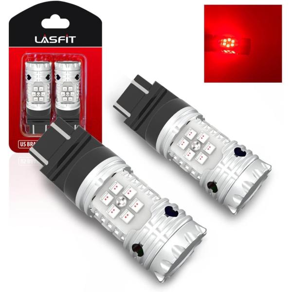 商品名LASFIT WT21W/7W LED電球 WT21/7W ブレーキテールライト レッド 抵抗器内蔵 2022年 Maverick エラーフリー Canbus Ready (2パック)LASFIT WT21W/7W LED Bulb ...