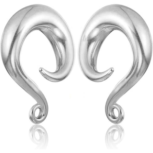 商品名Longbeauty DIY 耳用ウェイトフック 耳ピアスジュエリー 316L ステンレススチールゲージ プラグ ぶら下がり耳ハンガー ピアスエキスパンダー 6g-0g, 金属, 宝石なし。Longbeauty DIY Ear Wei...