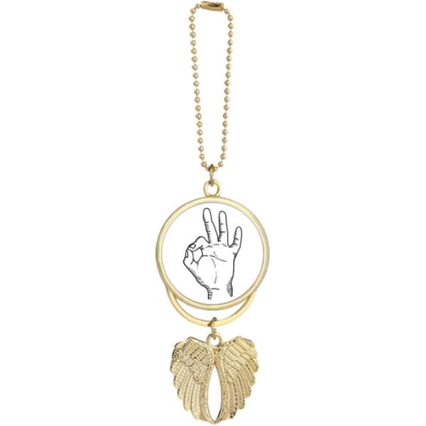 商品名Line Drawing OK Gesture Pattern Car Keychain Angel Wing Pendantブランド：DIYlab商品サイズ：Medium商品番号：distr13999009b14006475f327...