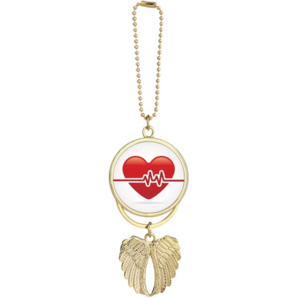 商品名Heart Electrocardiogram Pattern Design Car Keychain Angel Wing Pendantブランド：DIYlab商品サイズ：Medium商品番号：distr13999197b14006...