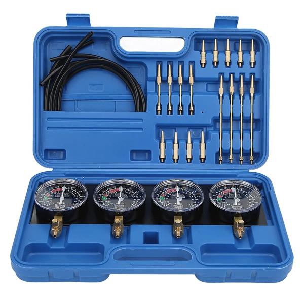 商品名Acouto Motorcycle Carb Synchronizer Tool Metal ABS Rubber Vacuum Carburetor Synchronizer Gauge Tool Kit with 4 Rubber...