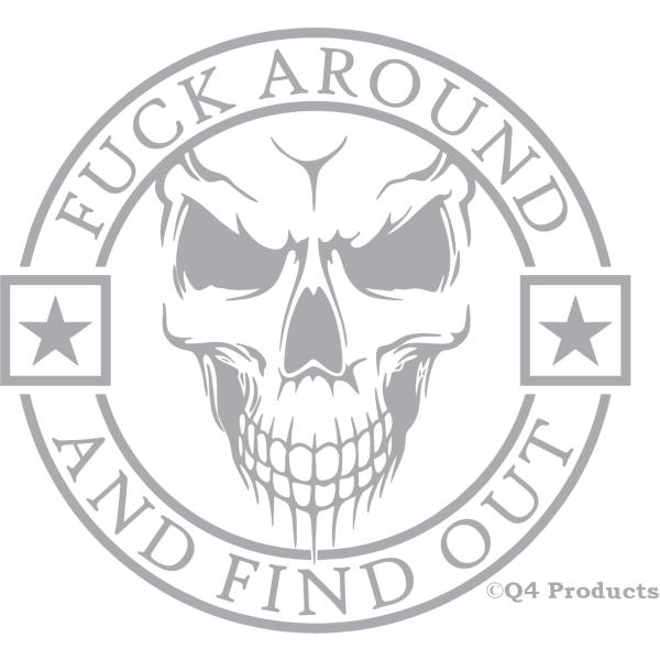 商品名FAFO Skull Decal - Fuck Around and Find Out Color Decal Sticker for Your Car or Truck Windowブランド：Q4 Products商品サイズ：高さ：...