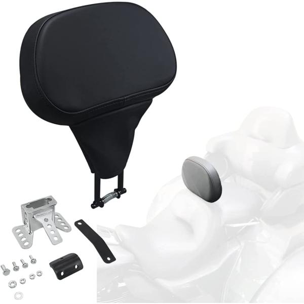 商品名FOVPLUE Rider Backrest,Detachable Adjustable Plug-in Driver Rider Backrest Pad for Harley Street Glide Road King 2009...