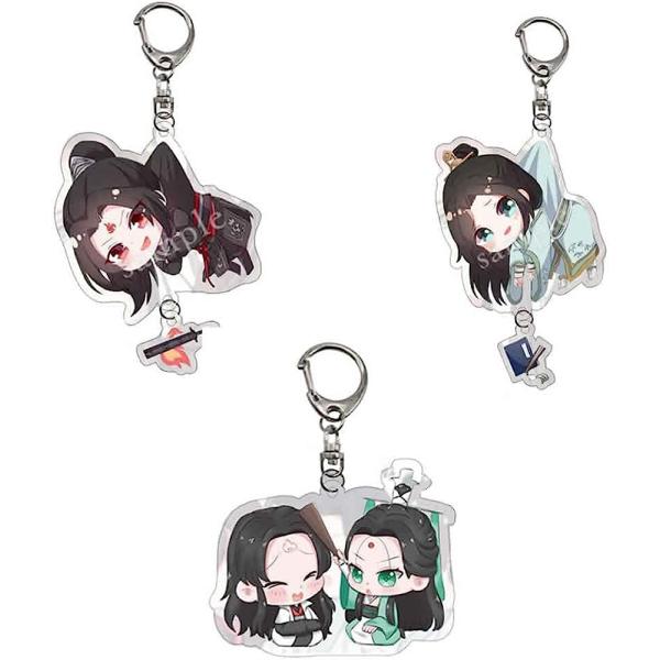 商品名COSNOBLE 3PCS The Scum Villain's Self-Saving System: Ren Zha Fanpai Zijiu Xitong Cosplay Keychains Acrylic Pendant Or...
