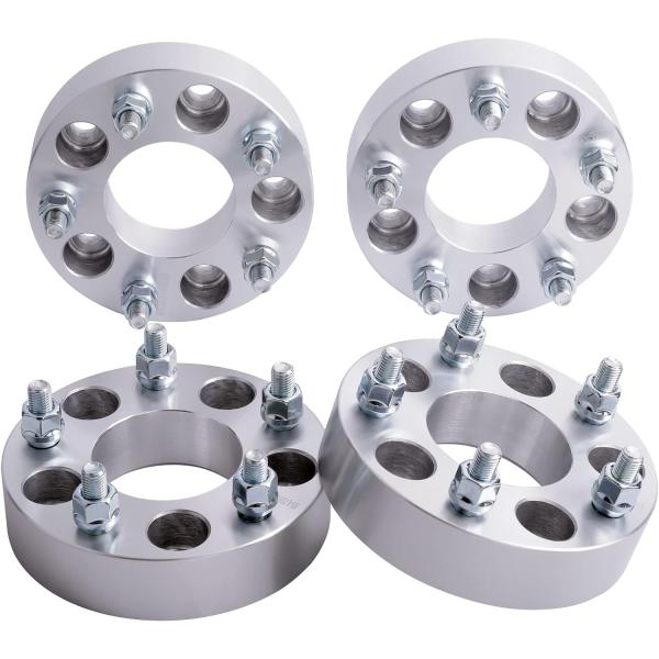 商品名DCVAMOUS ホイールアダプター 4個 5x4.5~5x5.5インチ 1.5インチ 1/2インチスタッド付き Ford-Jeep-Lincoln 5ラグに対応 Wrangler Liberty Cherokee Comanche ...