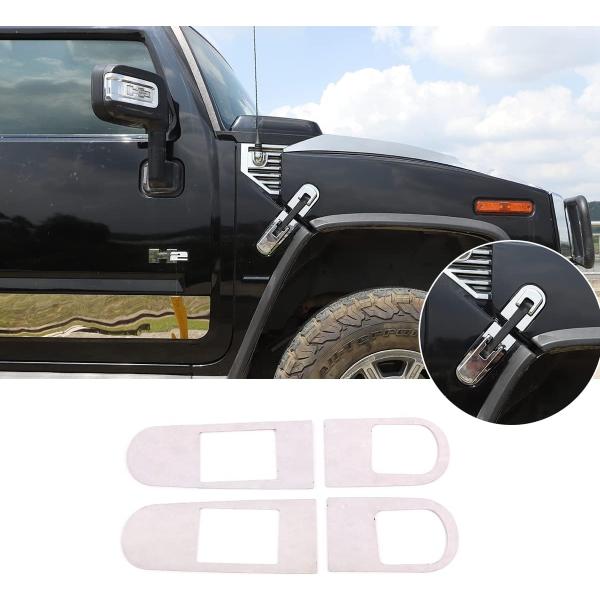 商品名Hood Latches Lock Catch Kit for Hummer H2 2003-2009 Silver Stainless Steel Hood Lock Decorative Frame Cover,1 Pairブラン...