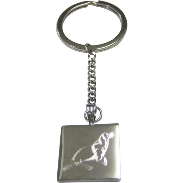 商品名Silver Toned Square Etched Sea Lion Pendant Keychainブランド：Kiola Designs商品サイズ：One Size商品番号：素材：Metal