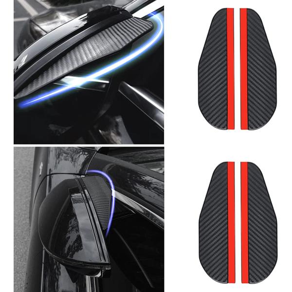 商品名Patonu 4Pcs Car Rear View Side Mirror Rain Eyebrow,Universality Carbon Fiber Rain Visor for Car Truck SUV (carbon)ブラン...