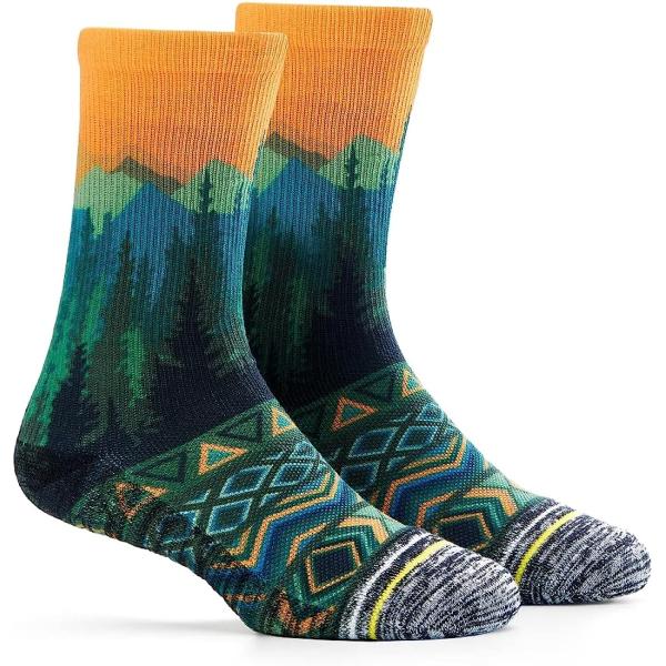 商品名APRIME Men's Women's Hiking Crew Cushioned Socks for Trail Running, Cycling, Climbing, Fabric Made from Coffee Ground...