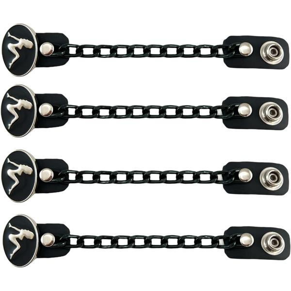 商品名Funk Plus Motorcycle Vest Extenders Single Black Chain Regular Snap MC Jacket Made in USA (4"", Trucker Girl)ブランド：Fun...