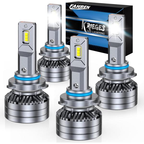 商品名Krieges Fahren 9005/HB3 9006/HB4 LEDヘッドライト電球コンボ 40000LM 600%明るさ 9005 9006コンボLEDヘッドライトキット 6500Kクールホワイト プラグアンドプレイLEDヘッド...