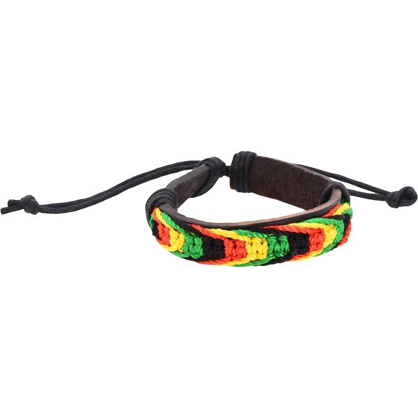 商品名Mudra Crafts レザー レディース メンズ ラスタブレスレットセット ボーホー メンズ ヒッピーブレスレット ジャマイカ レゲエブレスレット ブラック グリーン イエロー レッド ボヘミアン ヒッピー リストバンド, レザー...