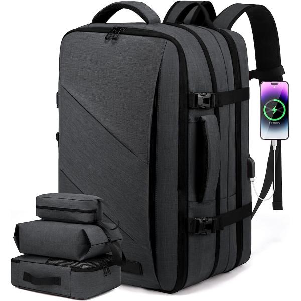 商品名LOVEVOOK Travel Backpack, 30-40L Expandable Extra Large Backpack with Lock, Carry on Backpack 17 Inch with USB Port, ...