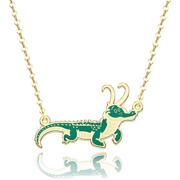 商品名Thor and Loki 友情キーチェーンセット ロキアリゲーターネックレス レディース ロキ愛好家 コスプレジュエリー 親友ギフト, Loki アリゲーター ネックレス, 3cmZWYQWN Thor and Loki Frien...