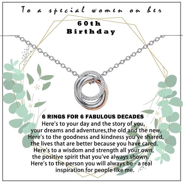 商品名女性への誕生日プレゼント 30歳 40歳 50歳 60歳 ネックレス 30歳 40歳 50歳 60歳 女性用 誕生日ジュエリー 女性用, 金属, キュービックジルコニア 合成品60th Birthday Gifts For Women...