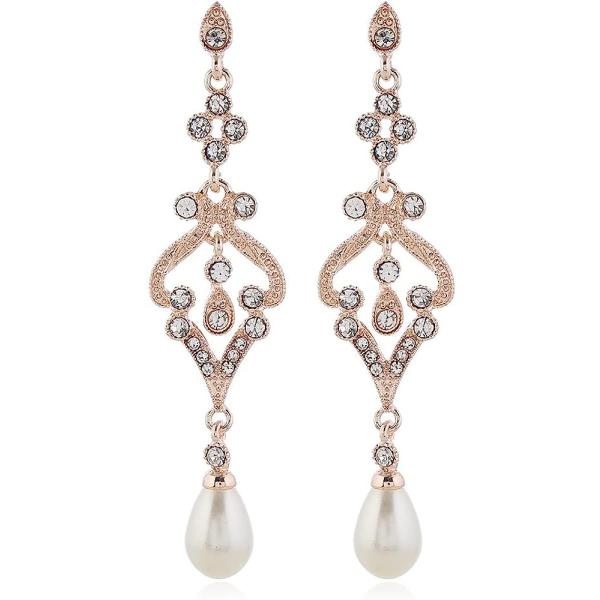 商品名mecresh Long Pearl Earrings Diamond Temperament Drop Earrings Exquisite Evening Dress Accessoriesブランド：mecresh商品サイズ：高さ...