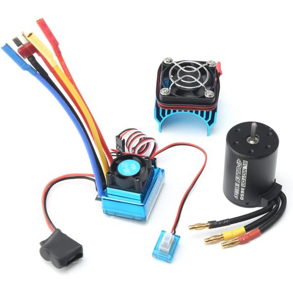 商品名GoolRC 3650 ブラシレスモーター 3100KV 45A ブラシレスESCヒートシンク 1/8 1/10 RCカーRCボートパーツ RCカーモーター用GoolRC 3650 Brushless Motor 3100KV wit...