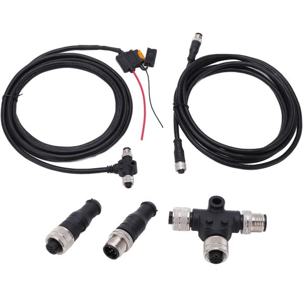 商品名For NMEA2000 Starter Kit, ABS IP67 Waterproof for NMEA 2000 Backbone Cables T Connector Power Cable Male Female Resis...