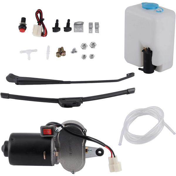 商品名Windshield Wiper Kit Electric Windshield Wiper Assembly Kit Windshield Wiper Arm Water Spout Pot Hose for UTV ATVブランド...
