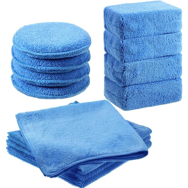 商品名Tallew 12 Pack Microfiber Applicator Pad Microfiber Sponge for Car Include Round Wax Microfiber Applicator Rectangle ...