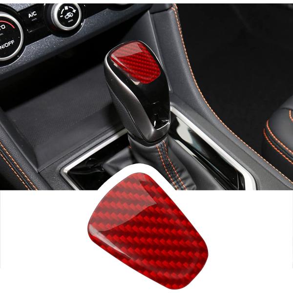 商品名RUIANTE Compatible with Carbon Fiber Gear Shift Lever Knob Top Decorative Trim Sticker for Subaru Forester 2019-2022 ...