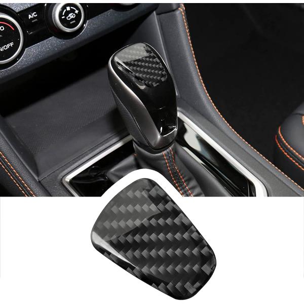 商品名RUIANTE Compatible with Carbon Fiber Gear Shift Lever Knob Top Decorative Trim Sticker for Subaru Forester 2019-2022 ...