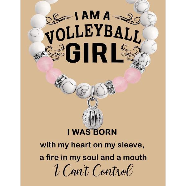 商品名MAOFAED バレーボールギフト バレーボールブレスレット I Am A Volleyball Girl バレーボールジュエリー 女の子へのギフトに, 0.8, 金属, 合金。MAOFAED Volleyball Gift Voll...