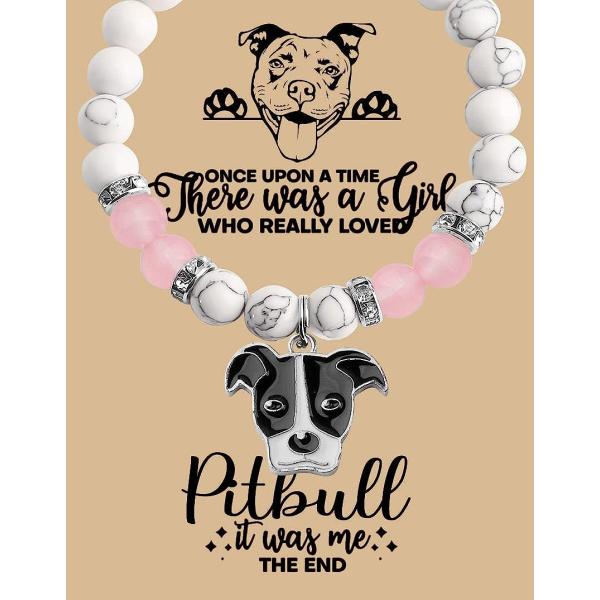 商品名MAOFAED ピットブル ドッグギフト 犬 お母さんギフト 犬オーナーギフト There Was A Girl Who Really Loved Pitbull Dog ブレスレット, 0.8, 金属, 合金。MAOFAED Pit...