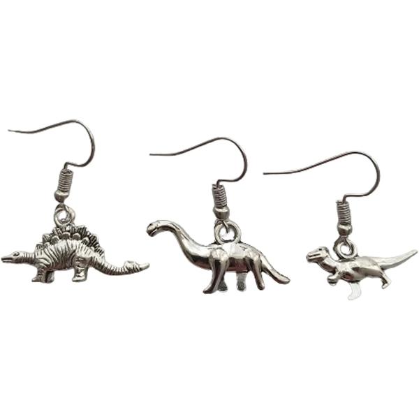 商品名恐竜ピアス クールな動物 恐竜ジュエリー 奇抜なアクセサリー 3個, 34x27mm, 亜鉛, 宝石なし。3pcs Ceative Dinosaur Earrings, Cool Animal Dinosaur Jewelry, Qu...