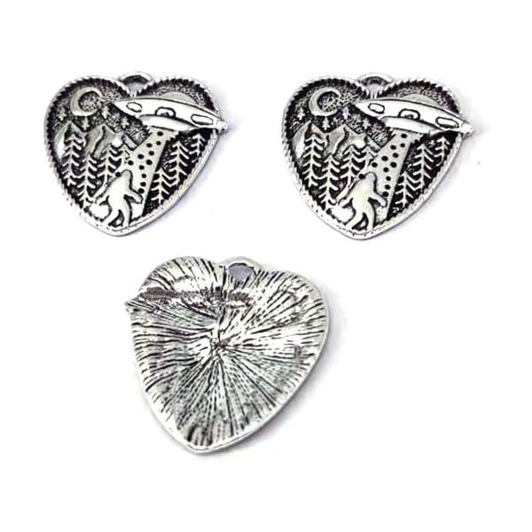 商品名10pcs DIY Antique Silver Plated Moon Bigfoot Pendant Charm Running In The Mounta For Women Man Accessories (color: 3)...