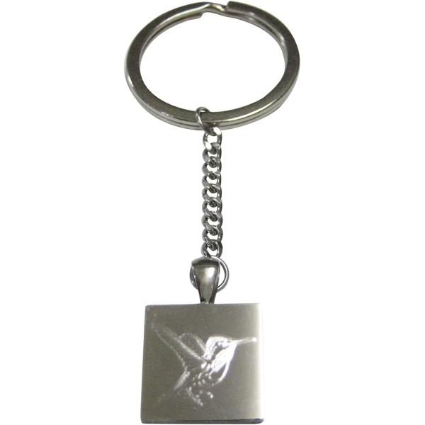 商品名Silver Toned Square Etched Hummingbird Bird Pendant Keychainブランド：Kiola Designs商品サイズ：One Size商品番号：素材：Metal
