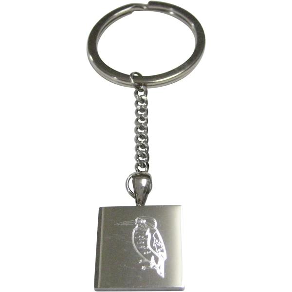 商品名Silver Toned Square Etched Kingfisher Bird Pendant Keychainブランド：Kiola Designs商品サイズ：One Size商品番号：素材：Metal