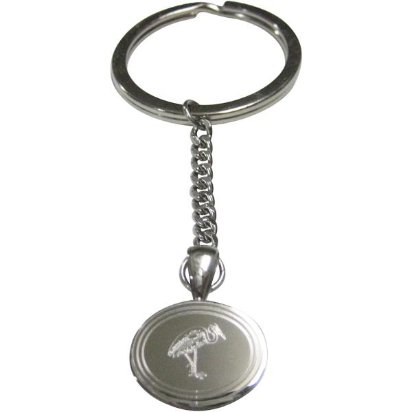 商品名Silver Toned Oval Etched Egret Bird Pendant Keychainブランド：Kiola Designs商品サイズ：One Size商品番号：素材：Metal