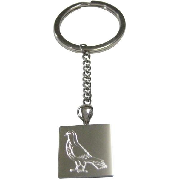 商品名Silver Toned Square Etched Pigeon Bird Pendant Keychainブランド：Kiola Designs商品サイズ：One Size商品番号：素材：Metal
