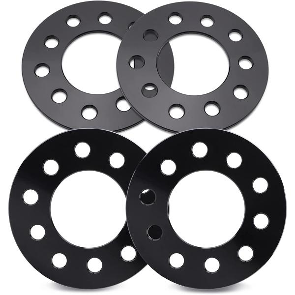 商品名EZISOE 4pcs Black Forged 5x4.5 5x4.75 Flat Wheel Spacers 6mm (0.24inch) 78.1mm Hub Bore Compatible with Camaro Corvet...