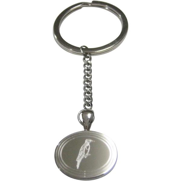 商品名Silver Toned Oval Etched Woodpecker Bird Pendant Keychainブランド：Kiola Designs商品サイズ：One Size商品番号：素材：Metal