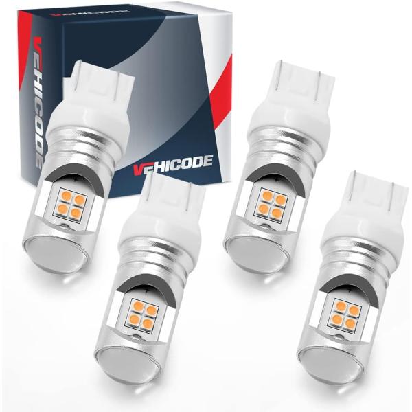 商品名VEHICODE 7443 7440 LED電球 アンバー ウィンカーライト 7444 7444NA 7441 7440A 7440NA W21W WY21W 992 スーパーブライト T20 ウェッジテールブレーキストップ 点滅ライ...