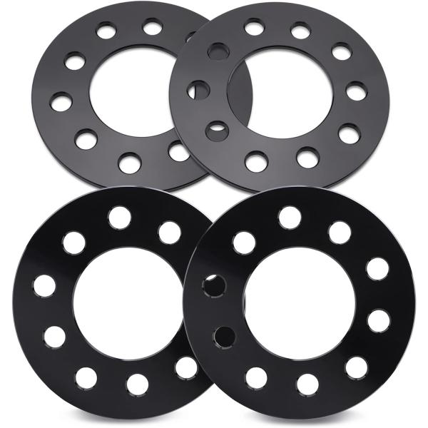 商品名EZISOE 4pcs Black Forged 5x4.5 5x4.75 Flat Wheel Spacers 12mm (0.47inch) 78.1mm Hub Bore Compatible with Camaro Corve...