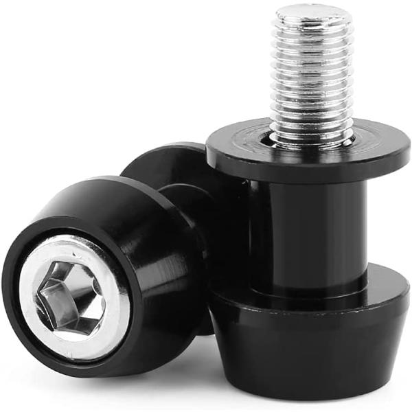 商品名POCREATION Swingarm Spool,Motorcycle CNC Aluminium Alloy Swing Arm Spool Sliders Stand Swingarm Bobbins 8mm Black(8MM...