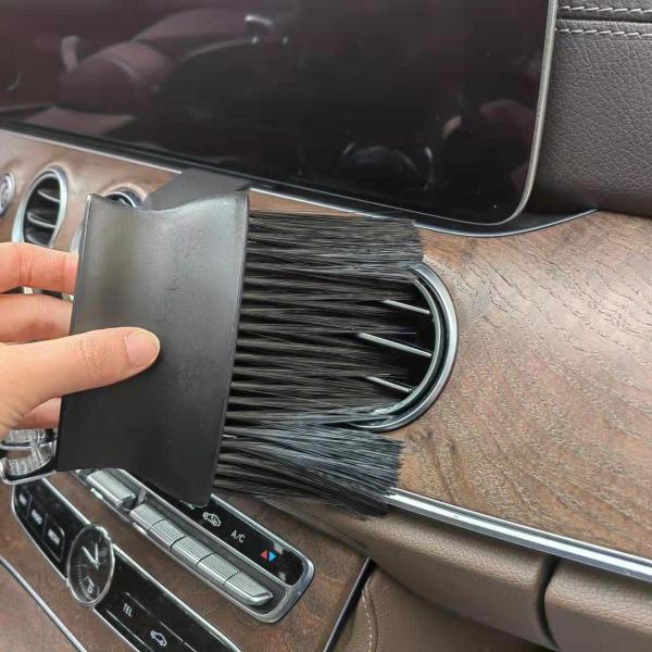 商品名Grafken カーロングヘアワイドハンドルブラシ 自動車内装ディテールクリーニングほこり除去ブラシ 車の内装、通気孔、ダッシュボード、エンブレム、傷がつきにくい、ブラックGrafken Car Long Hair Wide Hand...