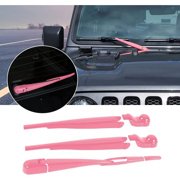 商品名Windshield Wiper Blades Trim Cover,Front &amp; Rear Window Wiper Arm Blade Kit Exterior Decoration Accessories for Je...