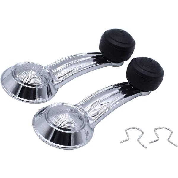 商品名SHLPDFM 1 Pair Door Window Crank Handle 2 PCS/Set Left and Right Chrome Plated Window Cranks Compatible with Cadillac...