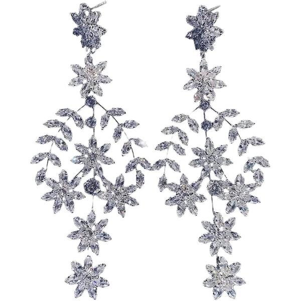 商品名Delicate temperament flower earrings wedding dress accessories bridal earringsブランド：Dandelion商品サイズ：商品番号：色：silvery whit...