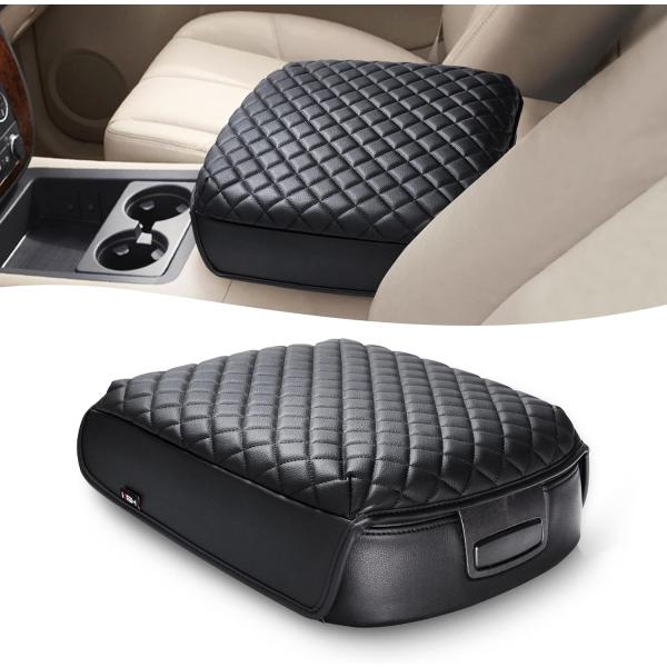 商品名KBH Auto センターコンソールアームレストカバー シボレー・アバランチ シルバラード サバーバン タホ GMC シエラ用 Yukon 2007-2014 PUレザー コンソールクッション プロテクター インテリアカスタム 滑り止...