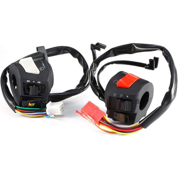 商品名2x Universal Motorcycle Handlebar Switch, Motorcycle Light Control Switch, Universal 7/8 Motorcycle Handlebar Horn Tu...