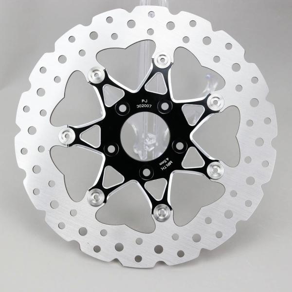 商品名POWERJAMES Black 11.8"" Floating Front Brake Rotor Disc for Harley Davidson Softail Dyna Sporster Touringブランド：POWER J...