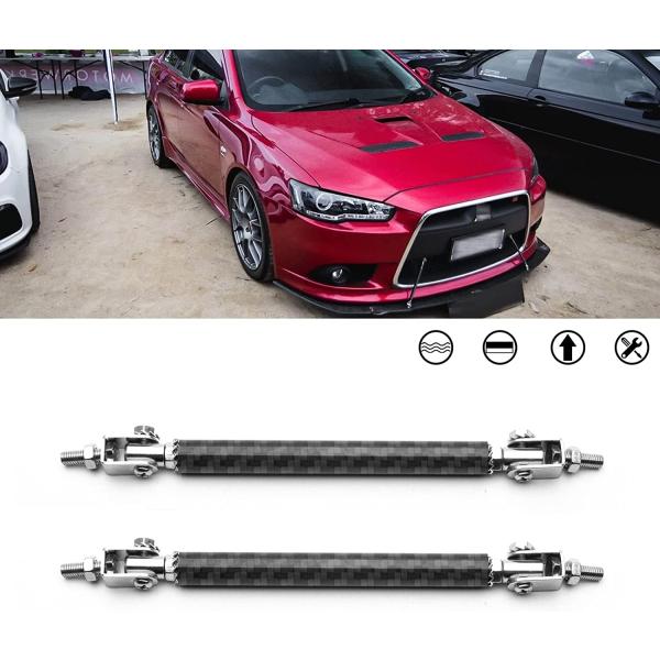 商品名Xotic Tech 2pc Adjustable 6""-9"" Front Bumper Lip Splitter Diffuser Strut Rod Tie Bars Compatible with Most Vehicles...