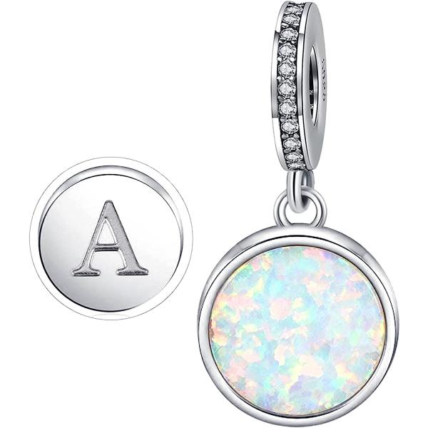 商品名Initial Letter Charm Fit for Pandora Charms Bracelet A-Z 26 Capital Letter Opal Charms for Bracelet Necklaceブランド：XOYO...